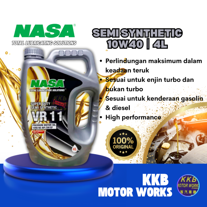NASA VR11 Super Duty Semi Synthetic Engine Oil 10W40 API SN/CF (4L ...