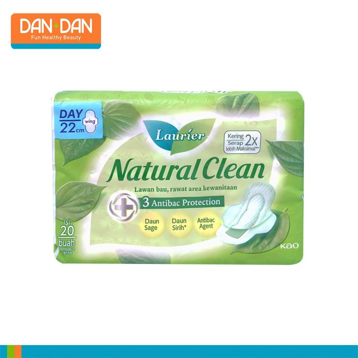 Laurier Natural Clean Day Wing 22cm 20s 431239 | Lazada Indonesia