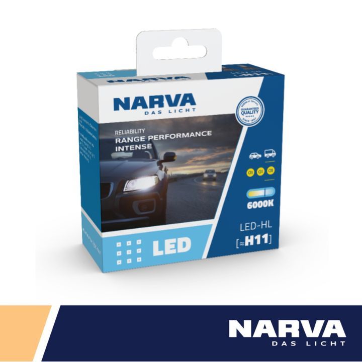 NARVA หลอดไฟรถยนต์ ขั้ว H11 รุ่น Range Performance Intense LED [2 หลอด ...