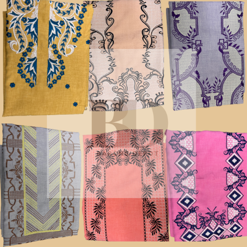 Hugo Boss Linen Tela with Burda PREMIUM DESIGN HEAVY EMBROIDERY | Lazada PH