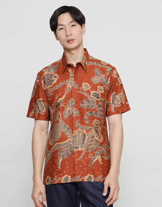 Arjuna Weda Hem Body Fit Batik Kembang Pria 120281679 | Lazada Indonesia