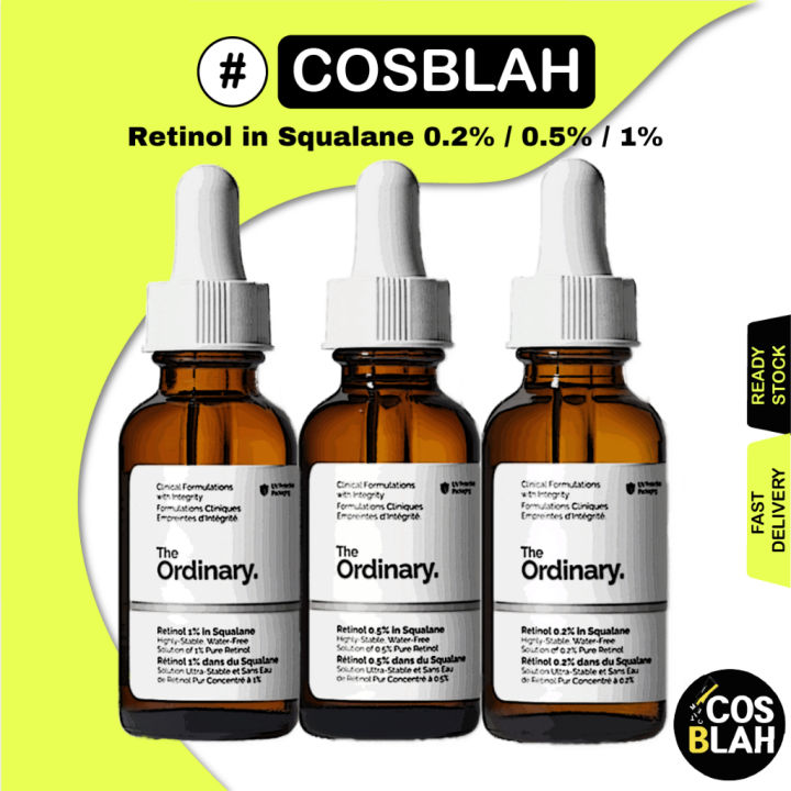 The Ordinary Retinol 0.2 in Squalane Retinol 0.5 in Squalane Retinol 1 ...