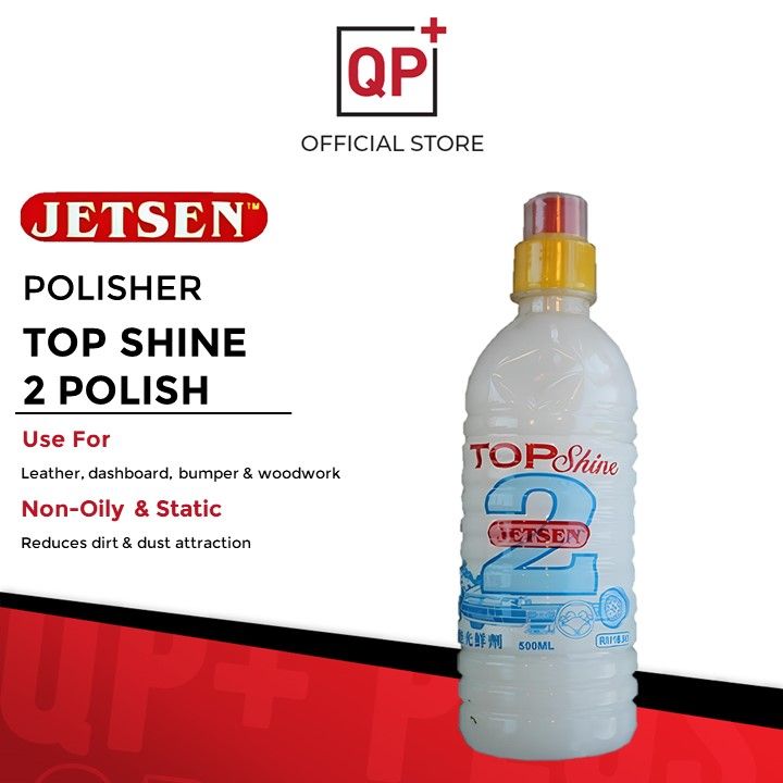 JETSEN TOP SHINE POLISH ALL TYPES LEATHER TYRES DASHBOARD TAYAR KAYU ...