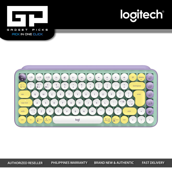 Logitech POP Keys Wireless Mechanical Keyboard with Customizable Emoji ...