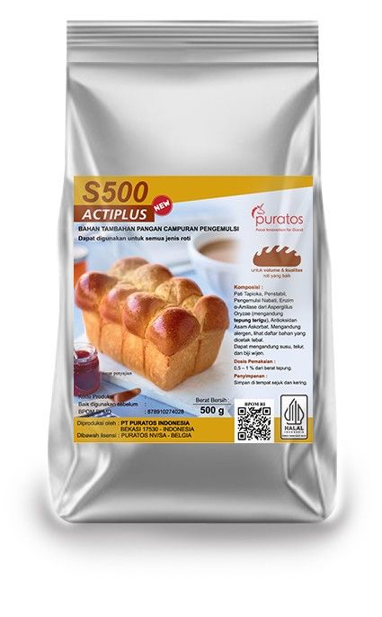 Puratos S500 Acti-plus Pengembang Roti Bread Improver Pelembut 500gr ...
