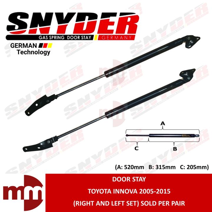 SNYDER BACK DOOR STAY for TOYOTA INNOVA 2005-2015 (2 PCS SET RIGHT AND ...
