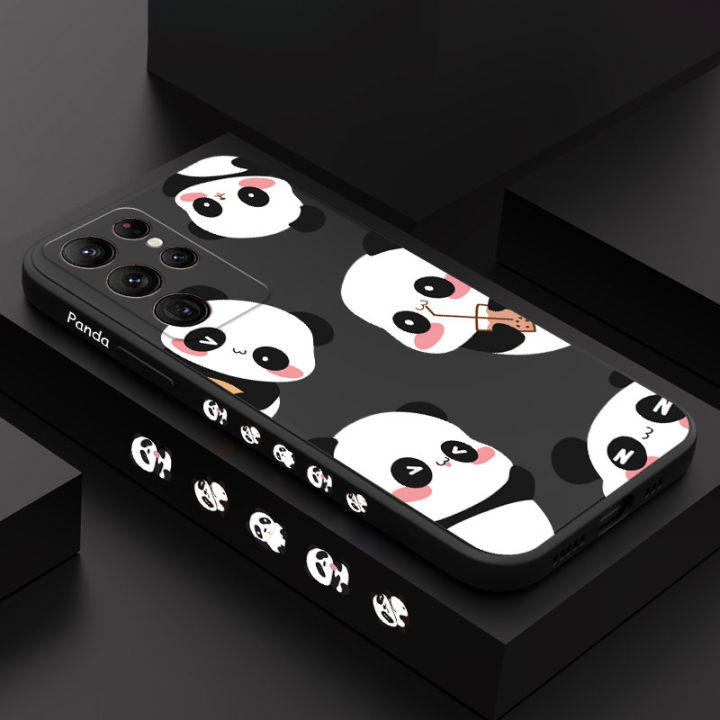 Milk Tea Panda Phone Case For Samsung Galaxy S24 S23 S22 S21 Ultra Plus ...