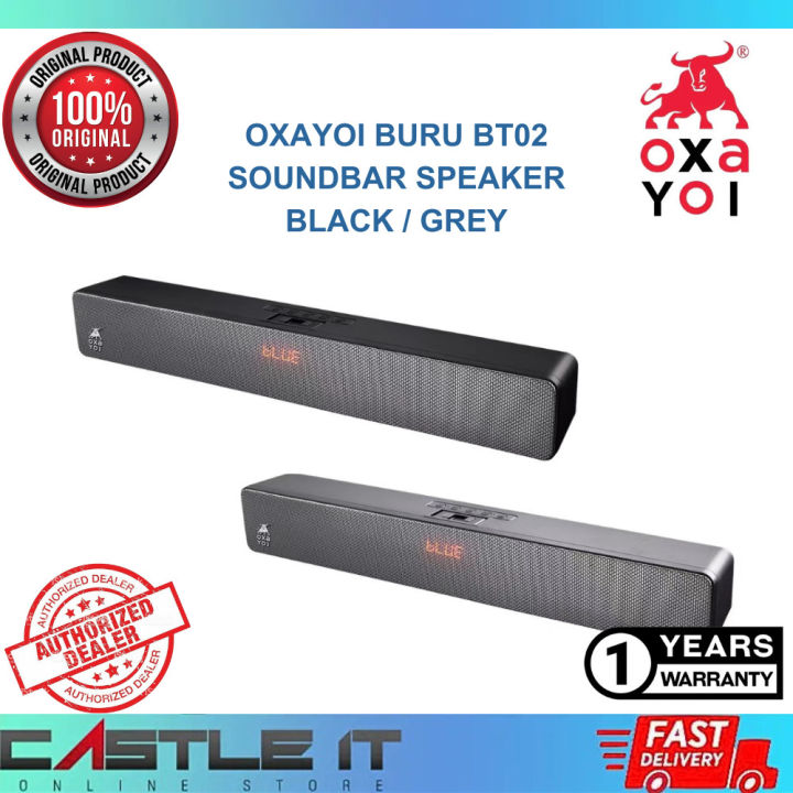 Oxayoi BURU BT02 BLACK / Grey Sound Bar Speaker Soundbar BT5 Bluetooth 20W 20Watt 2400MAH ...
