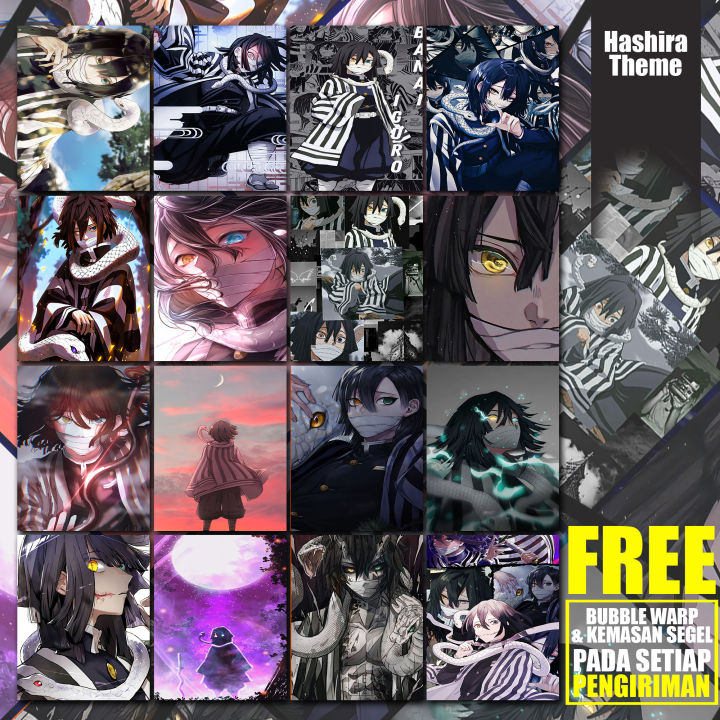 Poster Dinding Anime Demon Slayer Hashira Edition Obanai Iguro Theme ...