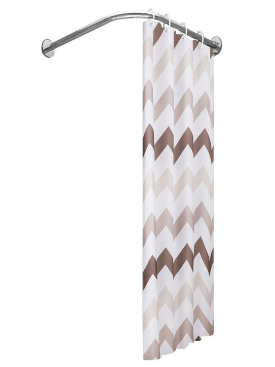 Baoyouni shower curtain telescopic rod punching-free suit bathroom ...