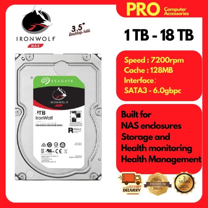 3.5 Seagate IronWolf NAS Internal Hard Drive HDD SATA 6Gbs 7200 RPM ... 3.5 Seagate IronWolf NAS Internal Hard Drive HDD SATA 6Gbs 7200 RPM ...