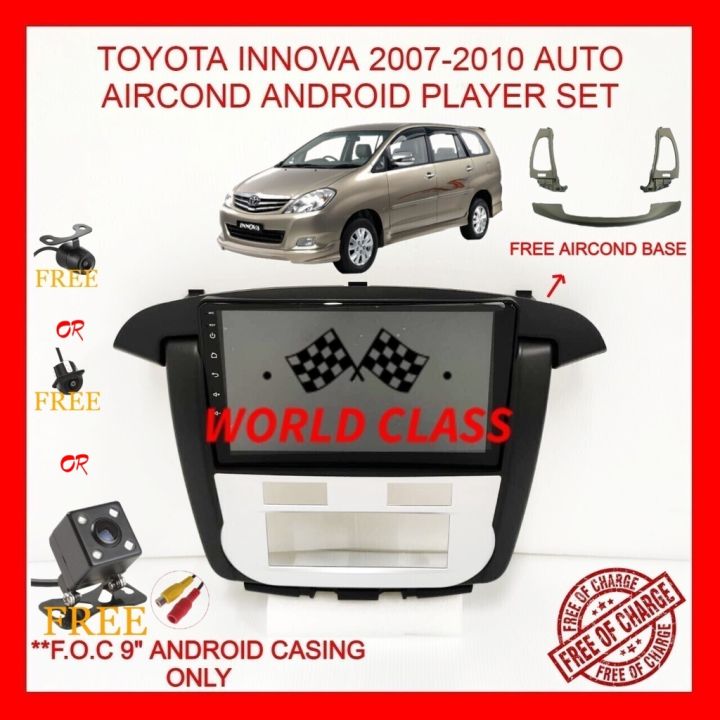 TOYOTA INNOVA 2007-2010 ( AUTO AIRCOND ) 9" ANDROID IPS PLAYER 2.5D ...
