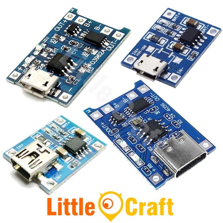 TP4056 Single Cell 1A Li-ION Battery Charger Module With Protection ...
