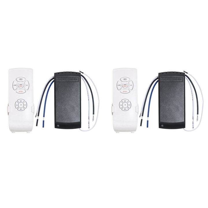 (KPOH) 2X Universal Ceiling Fan Lamp Remote Control Kit Adjusted Wind ...