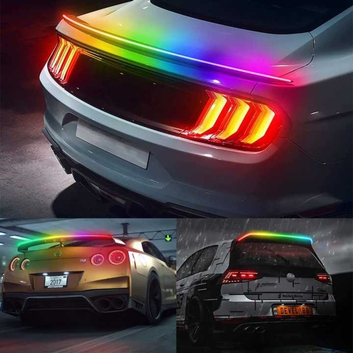Universal LED Car Wing Tail Brake Light Strip Rear Spoiler Lip Tail ...