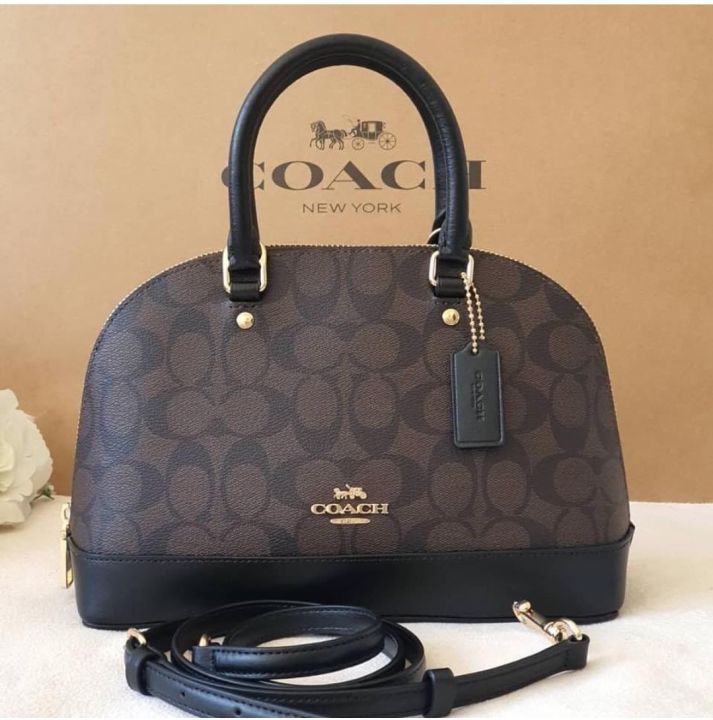 Coach F27583 Mini Sierra Satchel In Signature Canvas Women's Bag ...