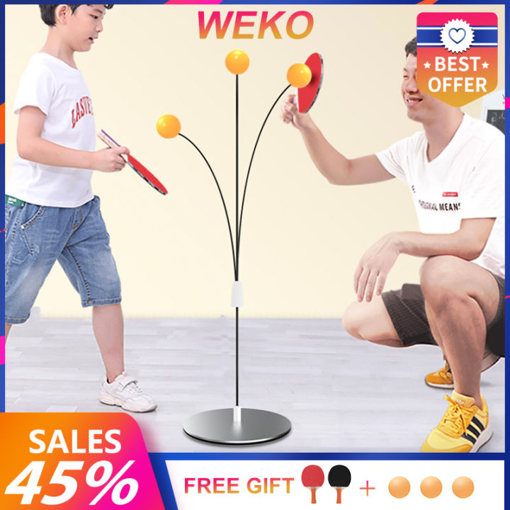 WEKO Portable table tennis trainer Children's table tennis toy Flexible shaft 90cm height ...