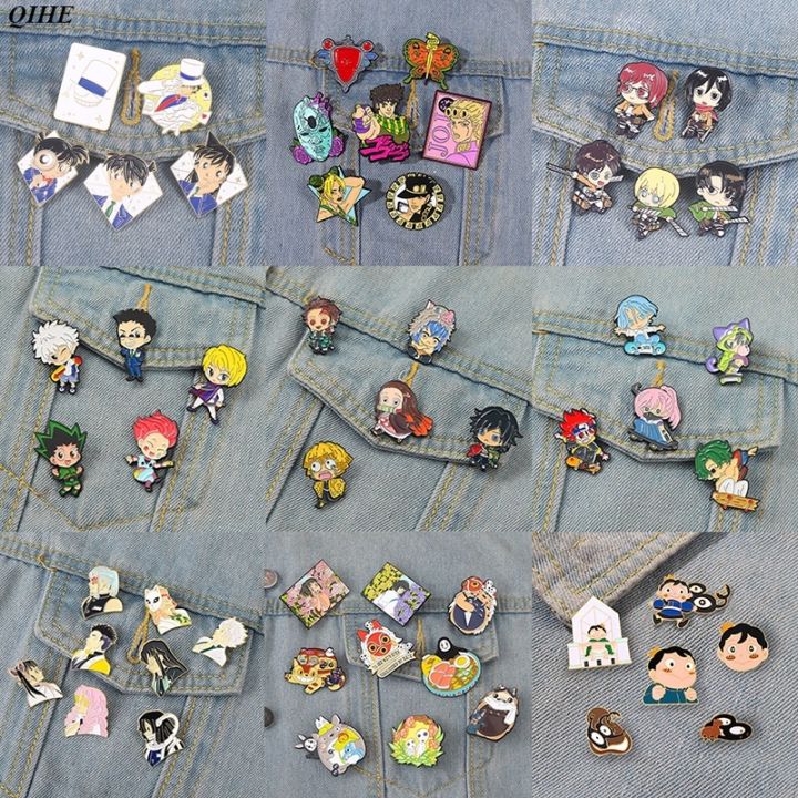 28 Style Anime Collection Enamel Pins Set Custom Cartoon Icon Brooch ...