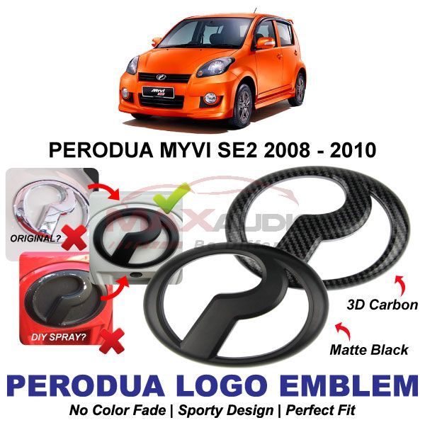 Car Emblem Logo PERODUA MYVI SE2 2008 - 2010 Lambang Hitam Depan ...