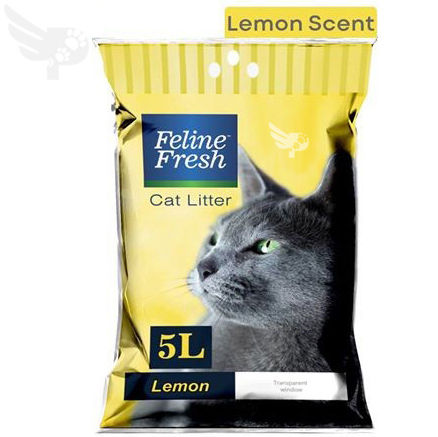 FELINE FRESH CAT LITTER 5L (LEMON) - 5 liters - petpoultryph | Lazada PH