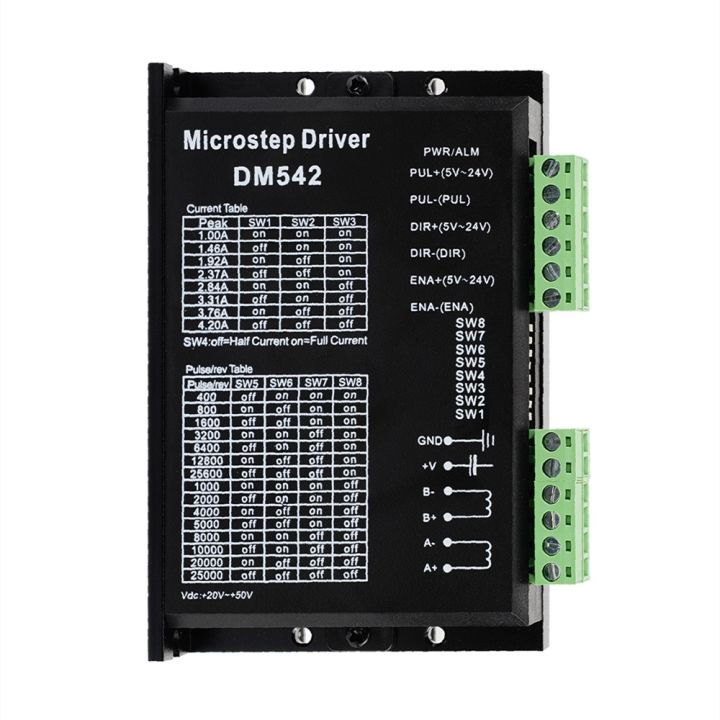 GreyMao DM542 Stepper Motor Driver 2 Phase 4.2A for 42 57 86 Stepper Motor NEMA17/23/34 ...
