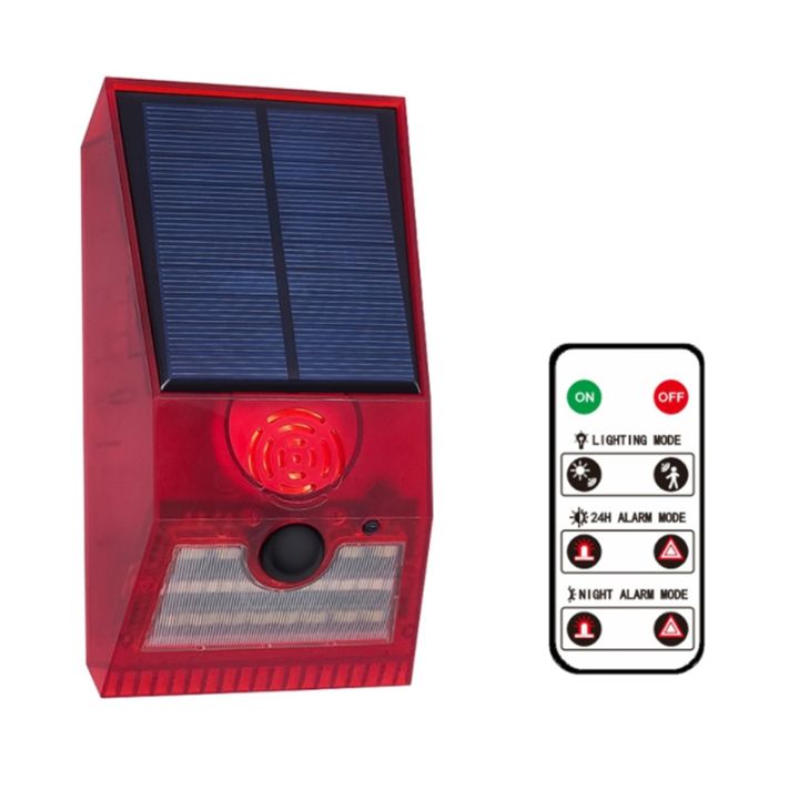 Solar Alarm Light, Solar Strobe Light with Motion Detector Solar Alarm ...