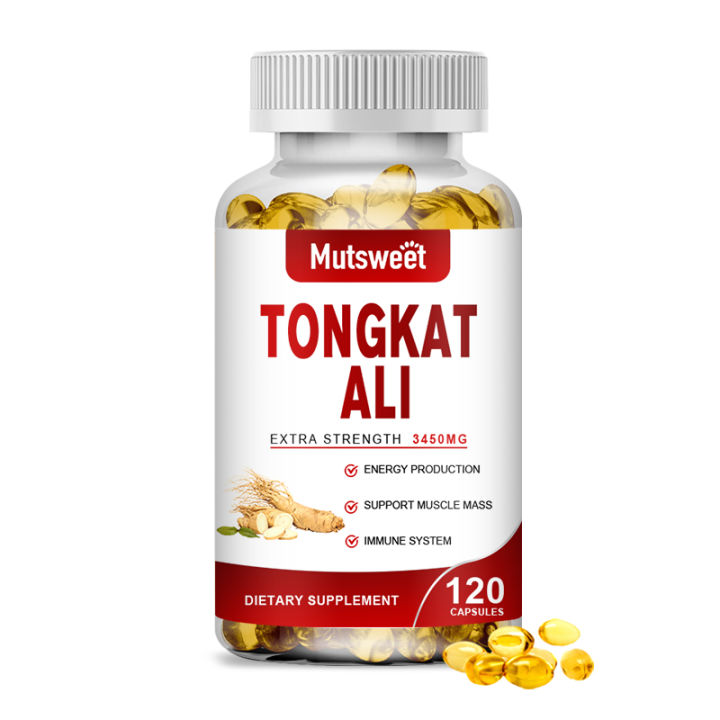 Tongkat Ali Capsules 3450mg with 9 Essential Herbs Ginseng, Ashwagandha ...