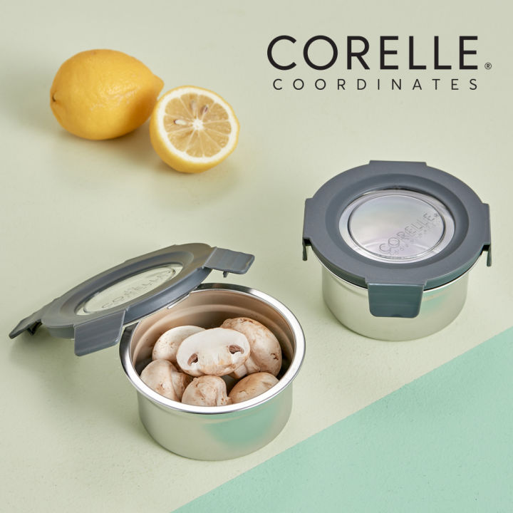 Corelle Airtight Stainless Steel Food Storage Container 2p Dishwasher ...