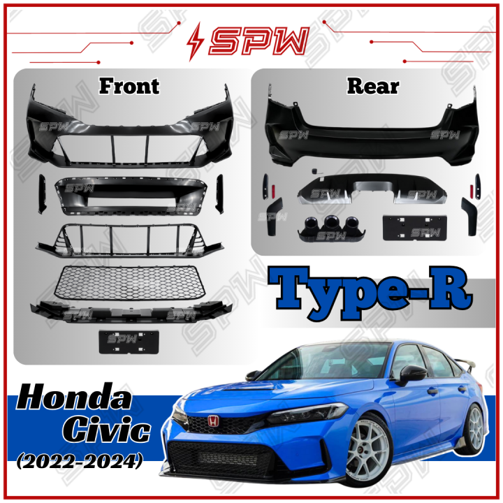 Honda Civic FE (2022-2024) FL5 Type-R Bodykit Front Rear Bumper FL6 Body Kit Front Lip Side ...