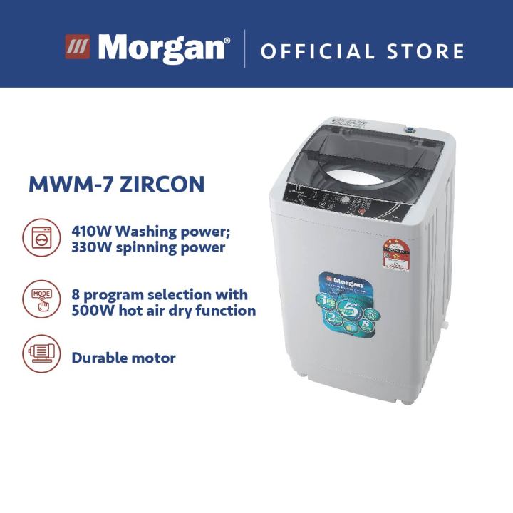 MORGAN MWM-7 ZIRCON FULLY AUTO WASHER 7KG WASHING MACHINE | Lazada