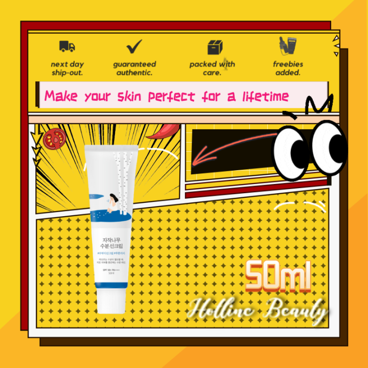 ROUND LAB Sunscreen Birch Juice Moisturizing Hyaluronic Acid Sunblock ...