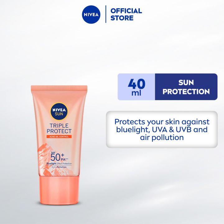 NIVEA Sun Triple Protect Acne Oil Control, Sunscreen for Face with SPF ...