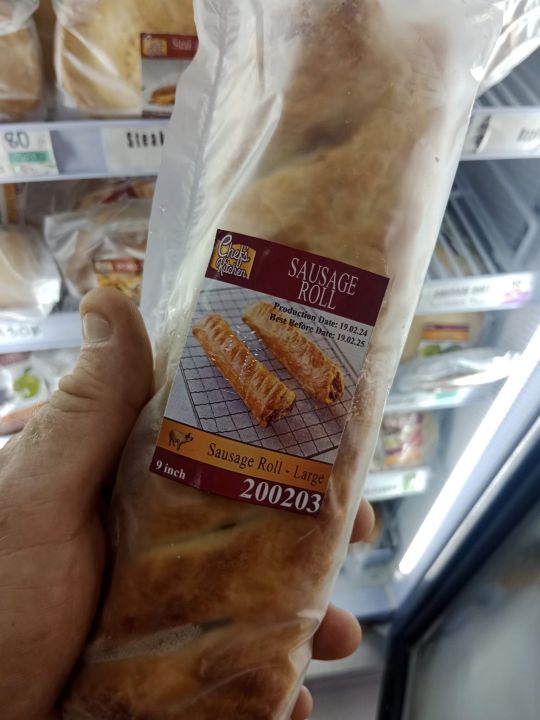 CHEF'S KITCHEN Homemade Jumbo Sausage Rolls (8") * 6 PACK * INCLUDES ...
