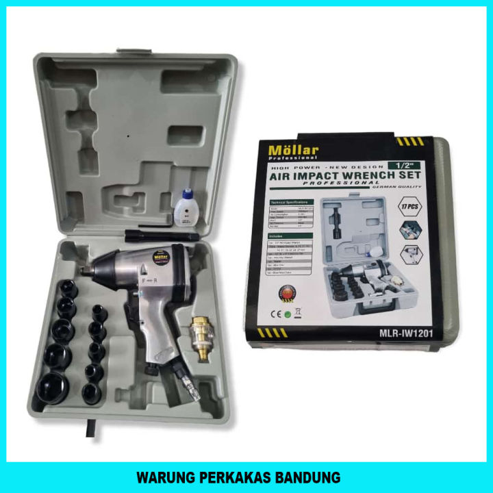 Air Impact Wrench Set 1/2 inch Alat Buka Pasang Baut angin 1/2 inch ...