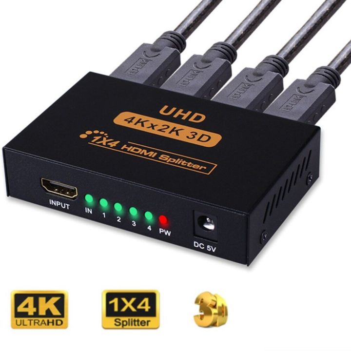 1in2 3D 4K×2K Full 1080p HD 1×4 Port HDMI Splitter | Lazada PH