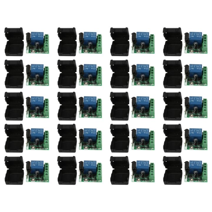 20X DC 12V 1CH 433MHz Universal Wireless Remote Control Switch RF Relay ...