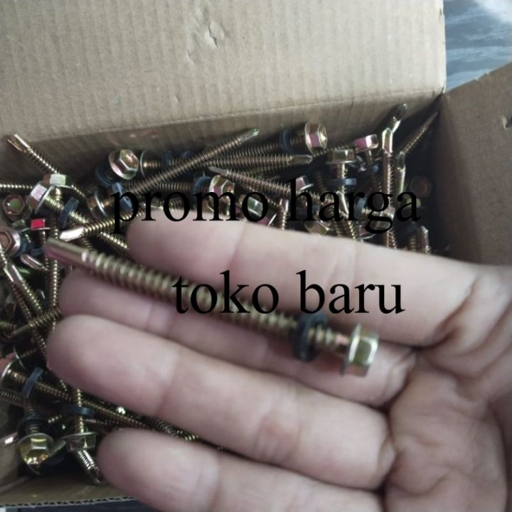 GL baut roofing baja ringan 12×60 isi 300 pcs baut roofing baja ringan ...