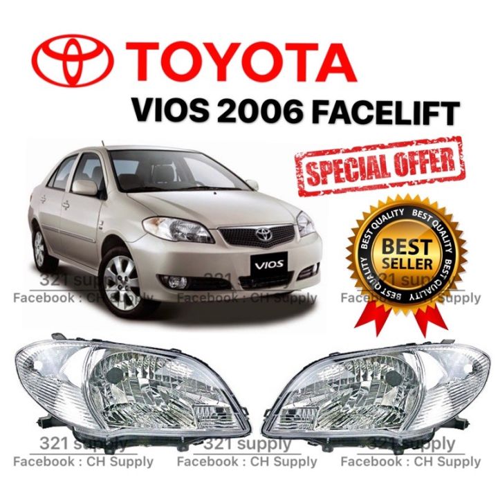 Toyota Vios (2006) 06 FACELIFT NCP42 Head Lamp // HeadLamp / Front ...