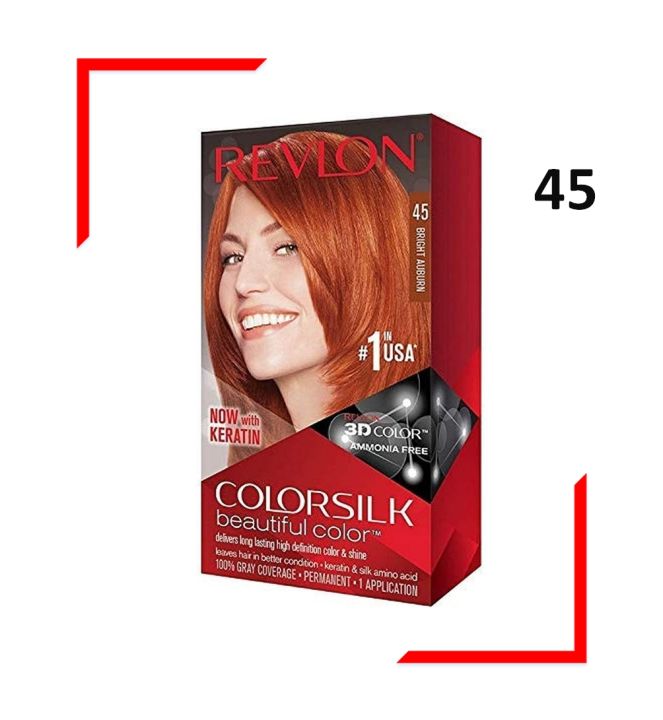 Revlon Colorsilk 45 Hair Color, Bright Auburn (#45) | Lazada PH