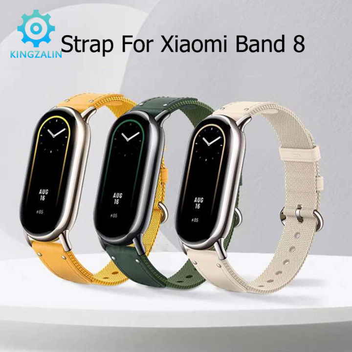 Kingzalin สายไนลอนหนังถักสำหรับสาย Xiaomi Mi 8,สายรัดข้อมือเปลี่ยนหัว ...