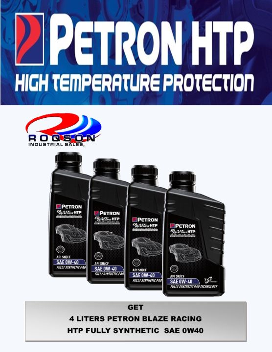 PETRON BLAZE RACING HTP FULLY SYNTHETIC 0W-40 (4 Liters) | Lazada PH