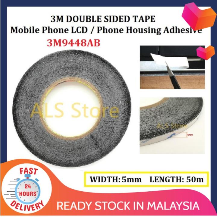 [3M 9448AB] Black Double Sided Adhesive Tape Sticky For Mobile Phone ...