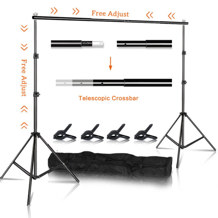 2x2m Backdrop Stand Green Screen With Stand Muslin Backdrop Photo ...