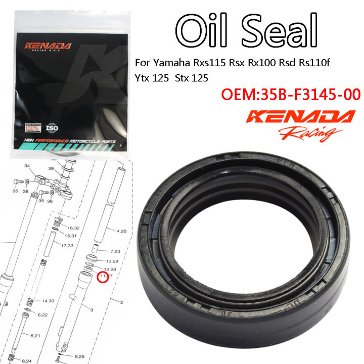 Kenada Racing YAMAHA FRONT FORK OIL SEAL FOR RS110F/YTX 125 / STX 125 (35B-F3145-00-00) | Lazada PH