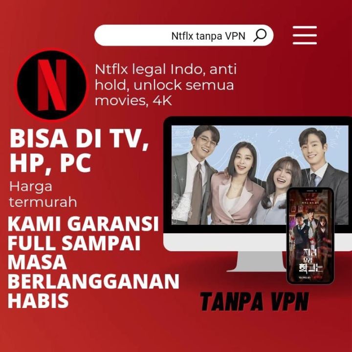 Netflix premium UHD 4K 1 Bulan Garansi Anti Limit Screen | Lazada Indonesia
