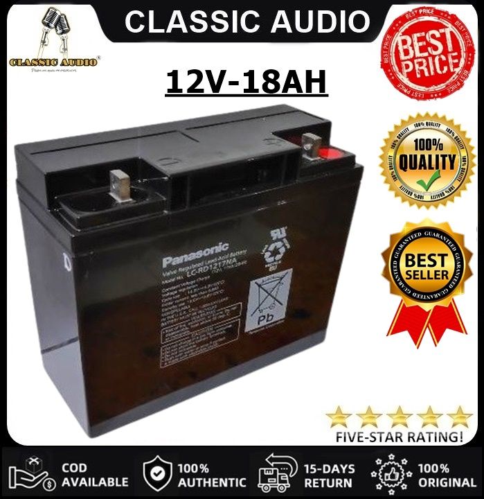 PANASONIC BATTERIES 12V-18AH CLASSIC AUDIO (ORIGINAL) | Lazada PH