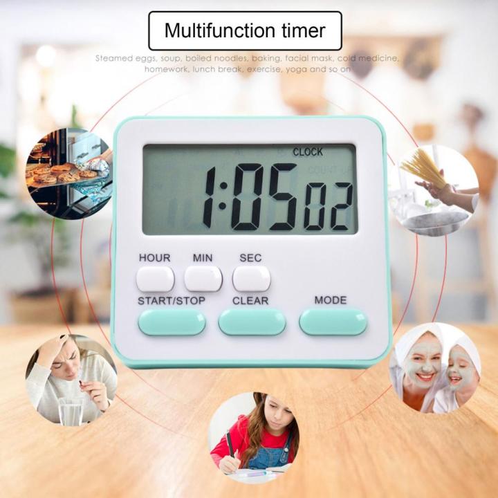 XiShuangBanNaHongKai Multifunctional Digital Kitchen Timer with Magnetic for Fridge Oven Display ...