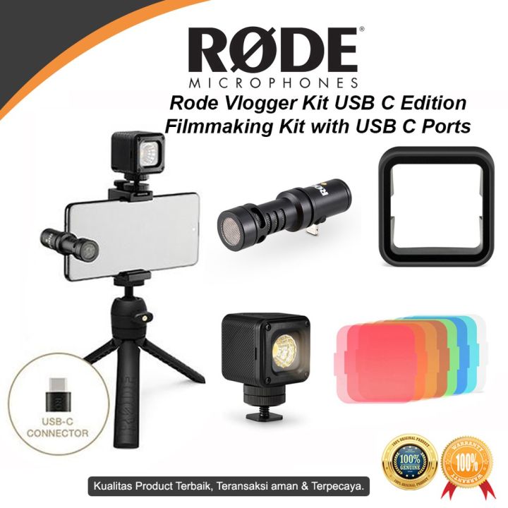 Rode Vlogger Kit USB C Edition Filmmaking Kit with USB TYPE C Ports ...