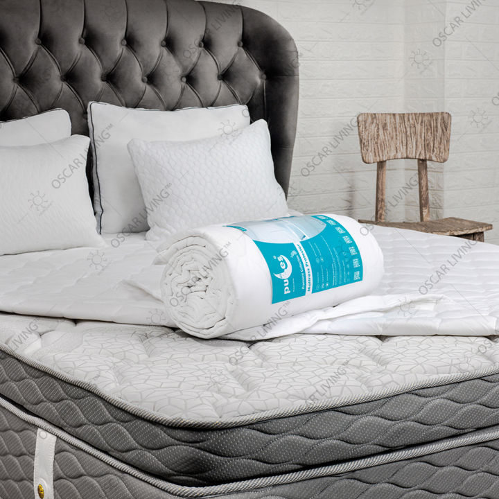 Mattress Protector Pules / Pelindung Kasur Bahan Adem / Alas Spring Bed ...