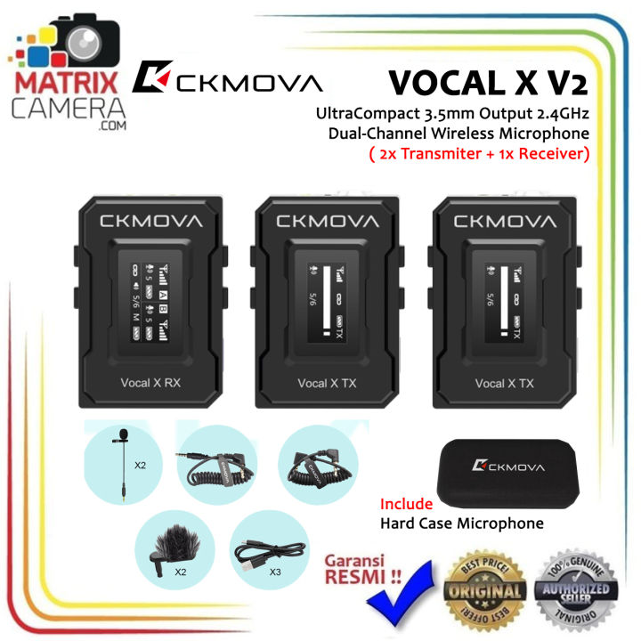CKMOVA Vocal X V2 Ultra Compact Dual Channel Wireless Microphone | Lazada Indonesia